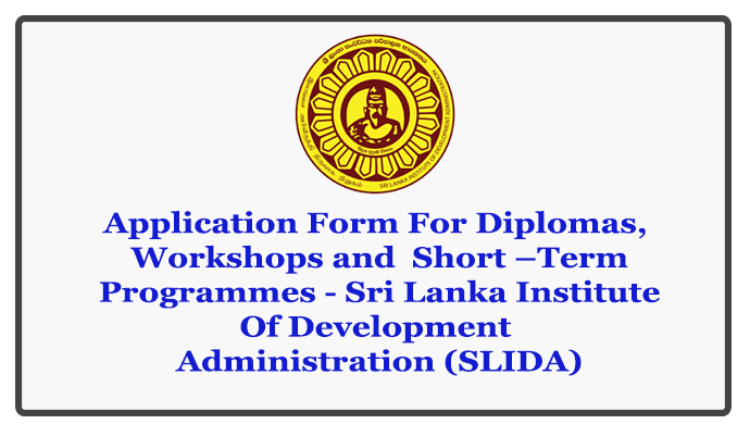 Application Form For Diplomas, Workshops and Short –Term Programmes ...