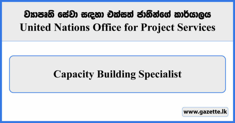 Capacity Building Specialist - United Nations Office for Project ...