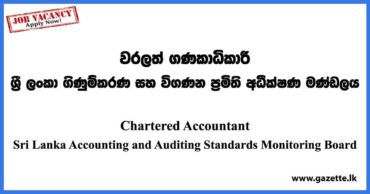 Chartered Accountant Vacancies 2023 - Sri Lanka Accounting and Auditing ...