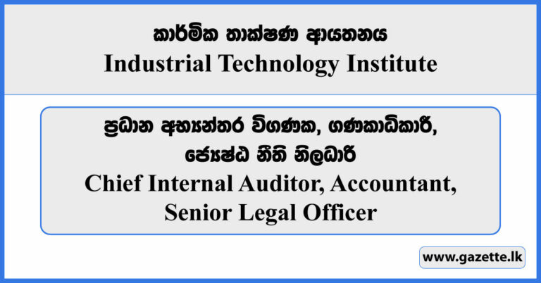 Chief Internal Auditor, Senior Legal Officer, Accountant - Industrial ...