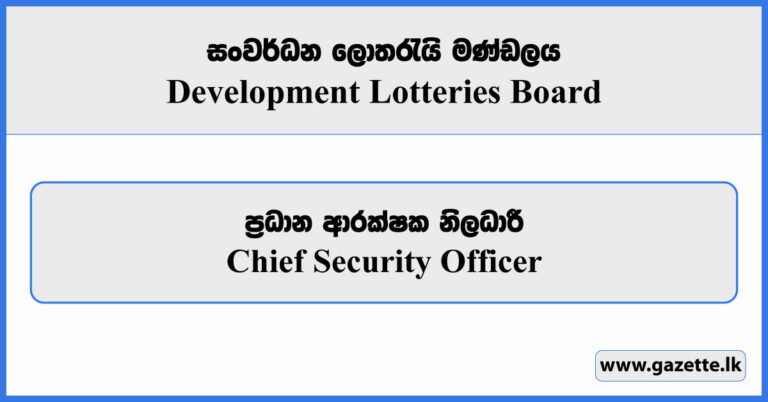 Chief Security Officer - Development Lotteries Board Vacancies 2025 ...