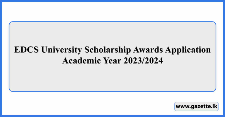 EDCS University Scholarship Awards Application - Academic Year 2023/ ...