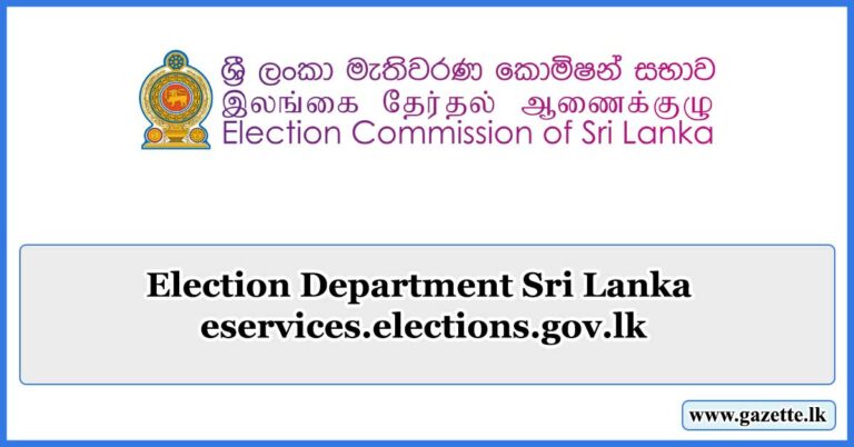 Election Commission Sri Lanka - eservices.elections.gov.lk - Gazette.lk