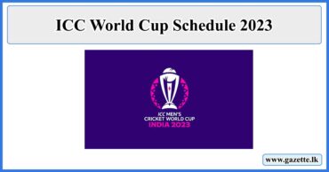 ICC World Cup Schedule 2023 - Gazette.lk