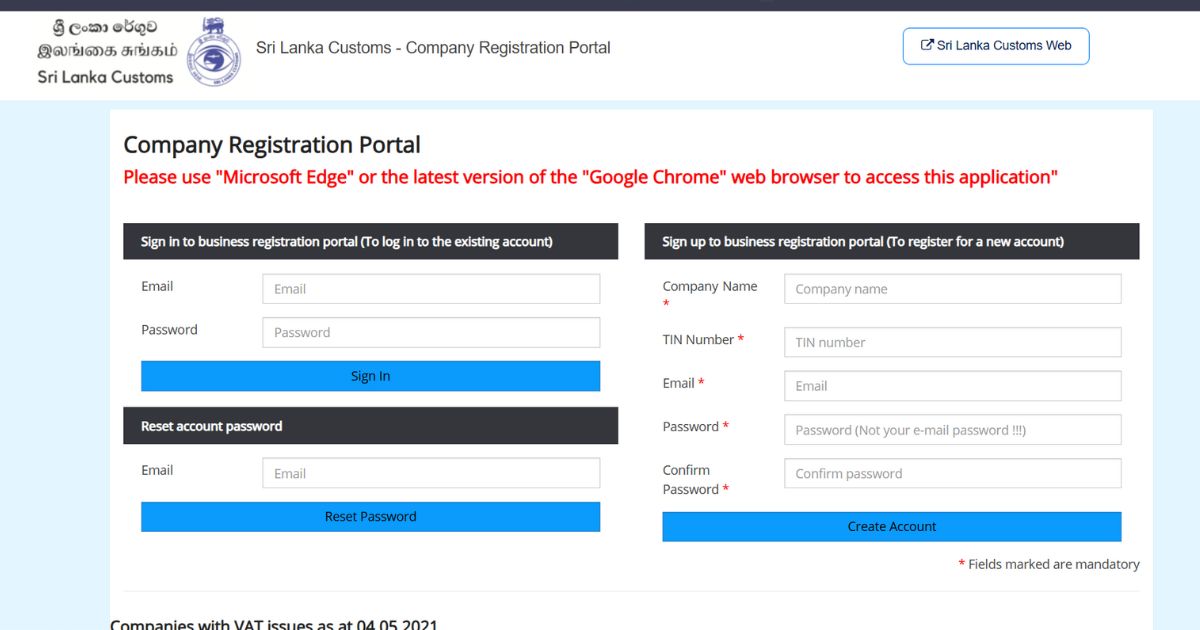 Sri Lanka Customs - customs.gov.lk - Gazette.lk